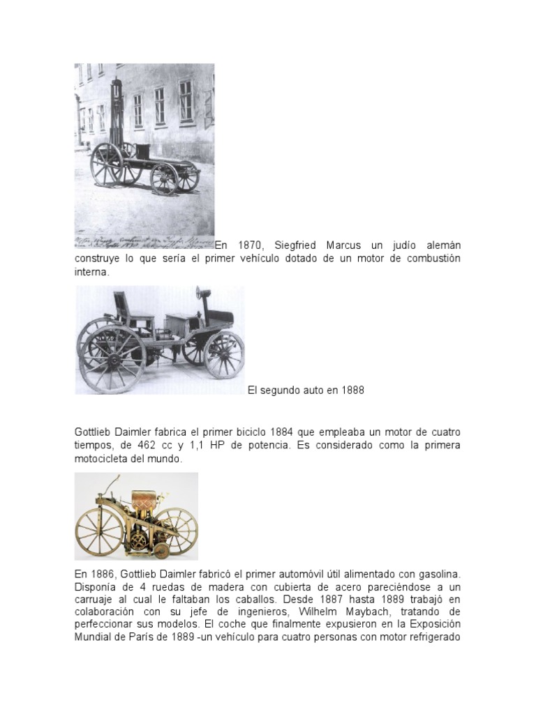 Historia Del Automovil | PDF | Vehículo híbrido | Coche