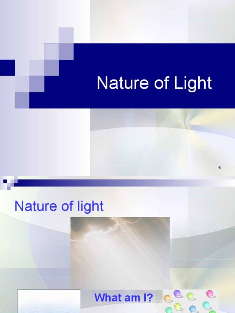 Nature of Light Particle vs Wave Debate | PDF | Light | Reflection ...