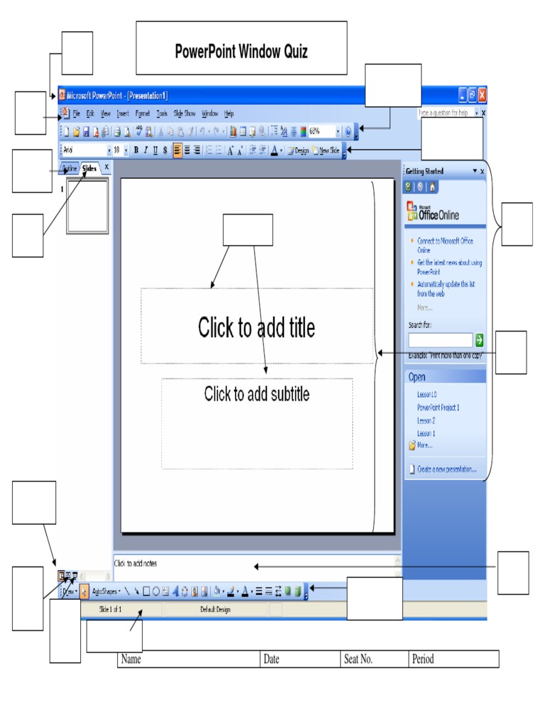 PowerPoint Window Quiz Practice | PDF