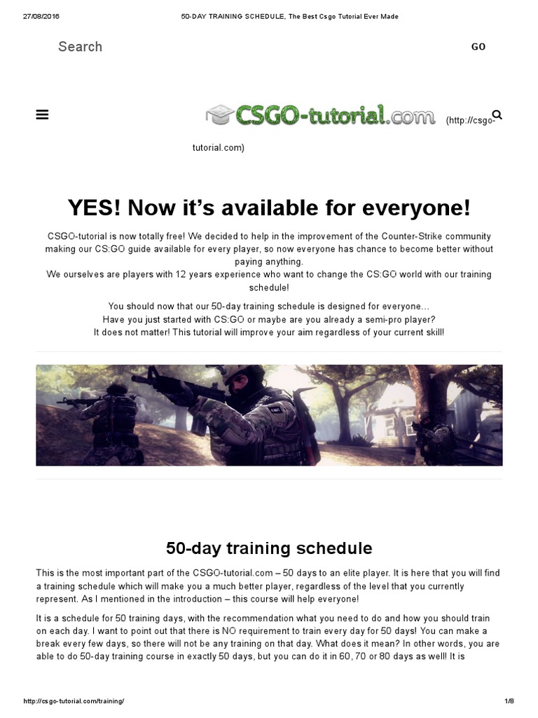 50-Day Training Schedule, The Best Csgo Tutorial Ever Made | PDF | Leisure