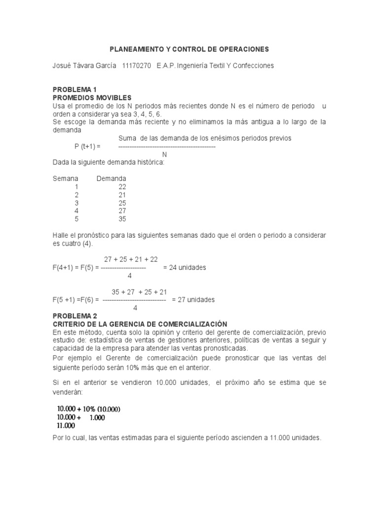 Planeamiento y Control de Operaciones | PDF | Economias | Business