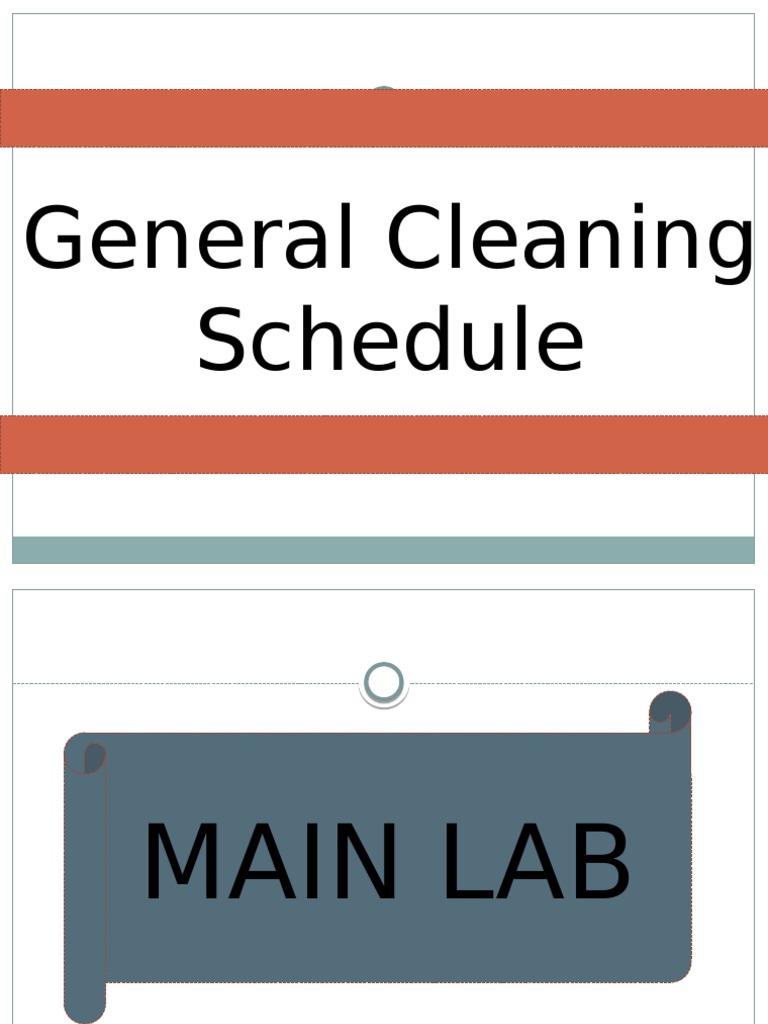 April Cleaning Schedule for Labs | PDF