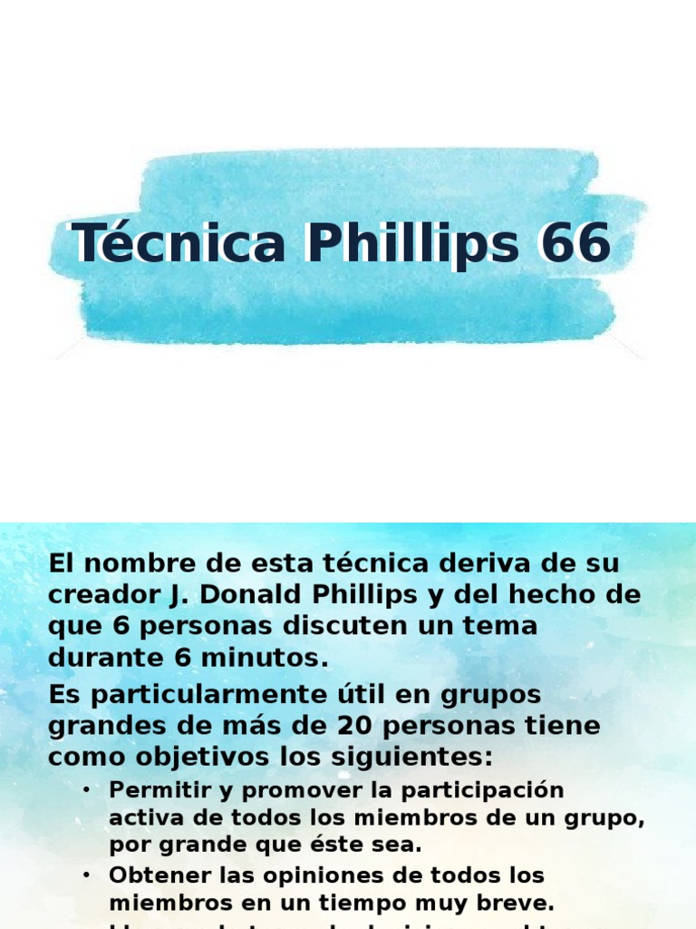 Técnica Phillips 66 | PDF