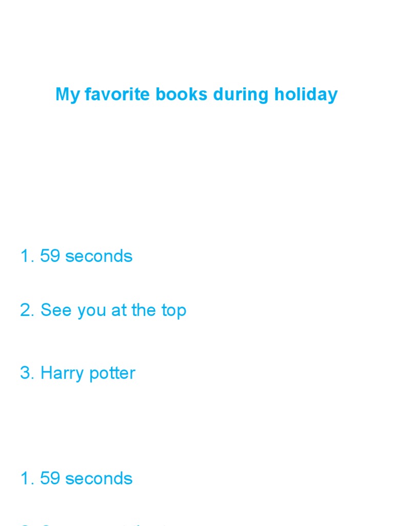 Top Holiday Book Recommendations | PDF