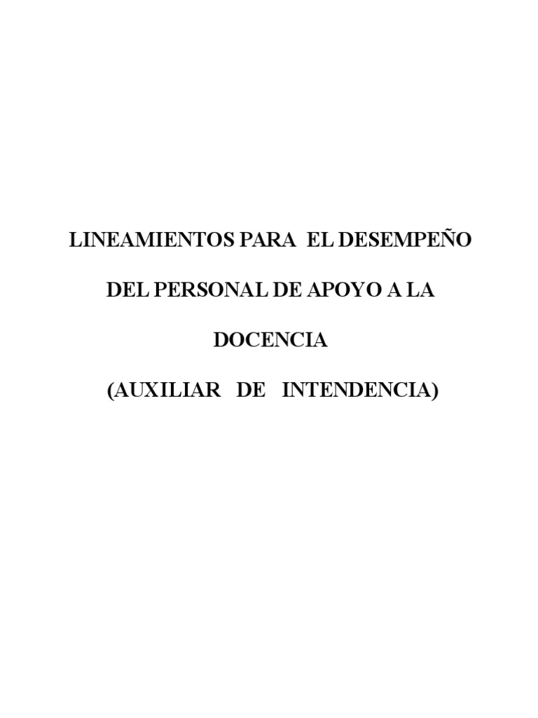Funciones del Intendente Escolar SEP | PDF