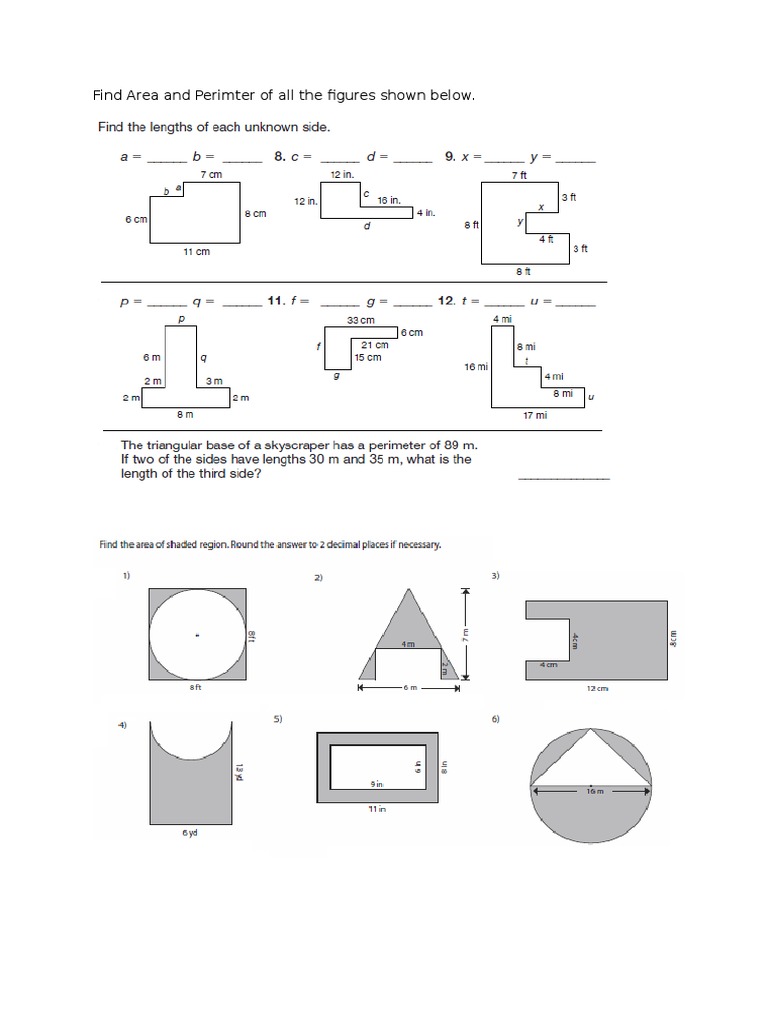 Area and Trianle For Kids | PDF