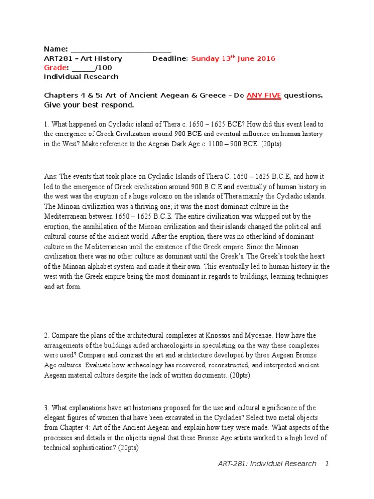 ART 281 Individual Research | PDF | Pottery | Sculpture