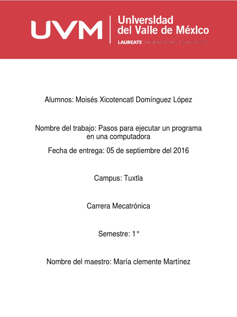 Pasos para ejecutar un programa | PDF | Informática | Tecnología