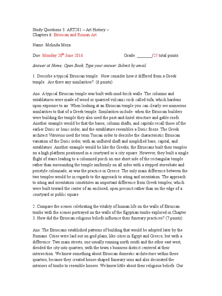 ART 281 Study Questions 3 | PDF | Constantine The Great | Architectural ...