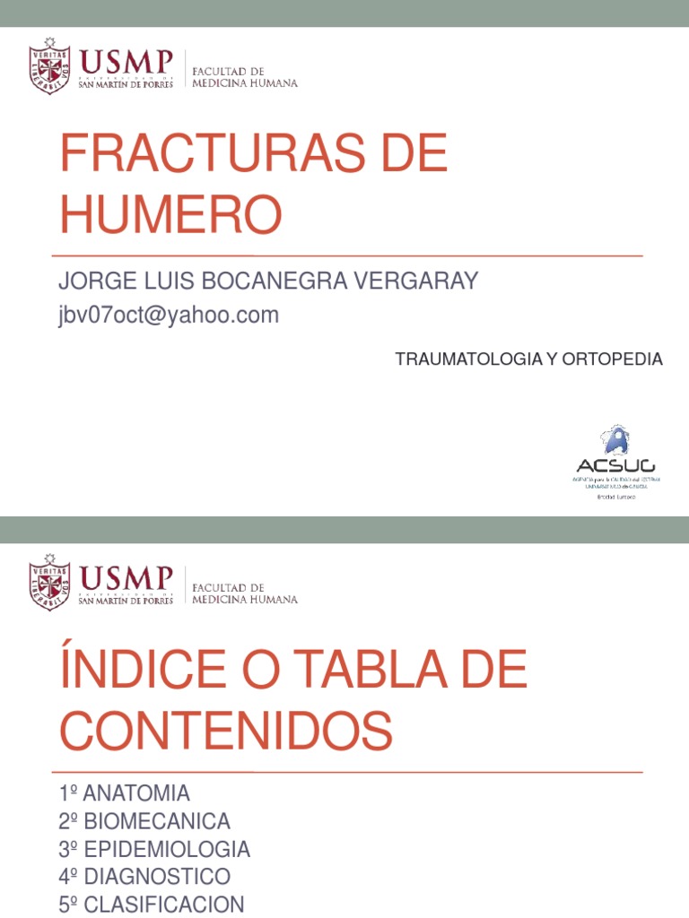 Sem 1 Fracturas Humero y Antebrazo | PDF | Mano | Articulación