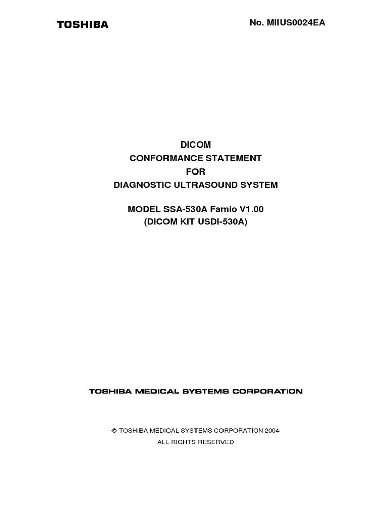 Dicom para Ecografo Toshiba Ssa 530a | PDF | File Format | Computer File