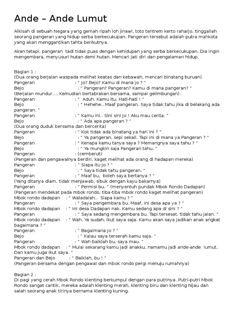 Ande Ande Lumut | PDF