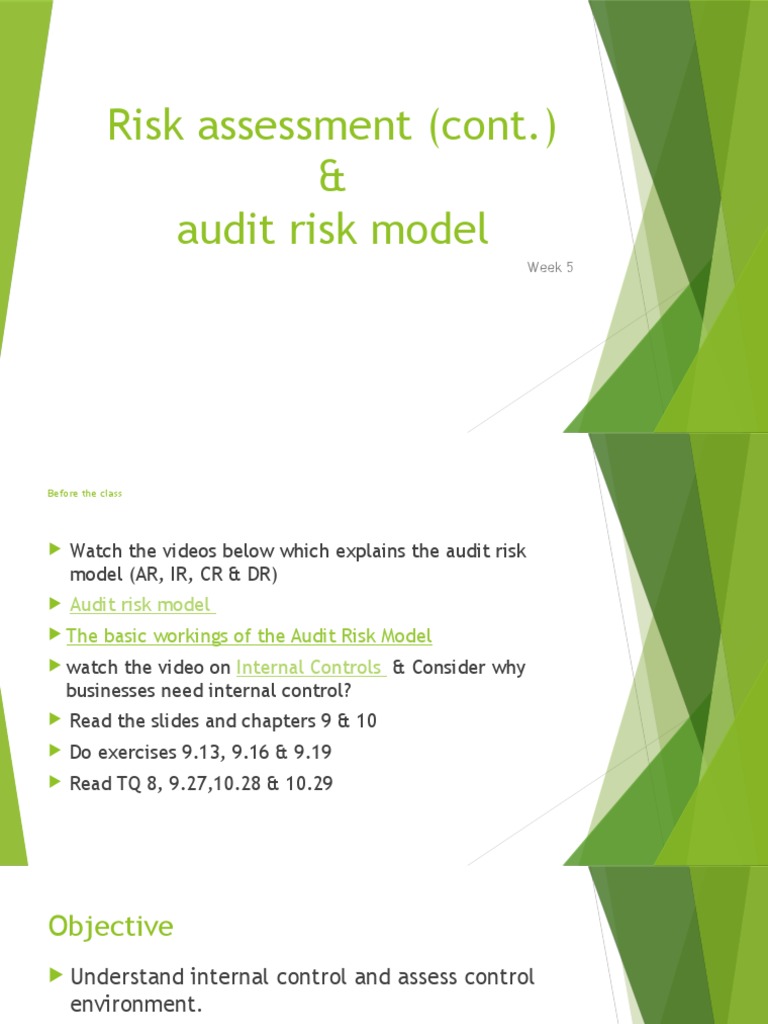 Week 5 Internal Control and Risk Assessments PowerPoint | PDF