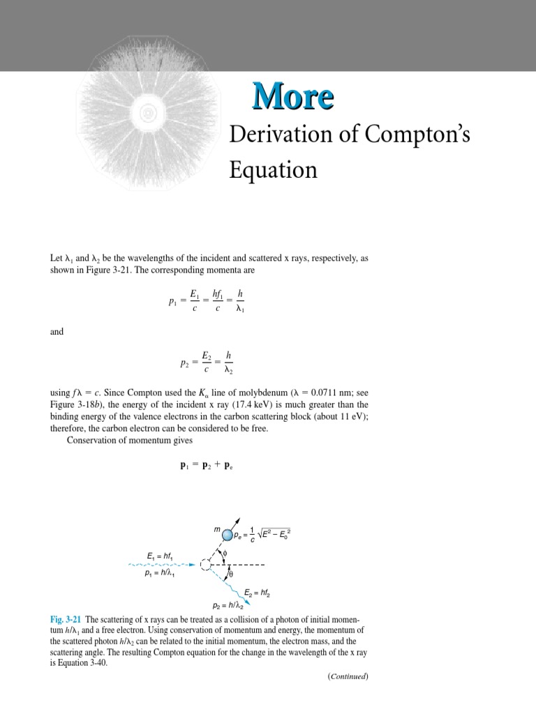 Derivation of Compton Equation | PDF | Physical Phenomena | Quantum ...
