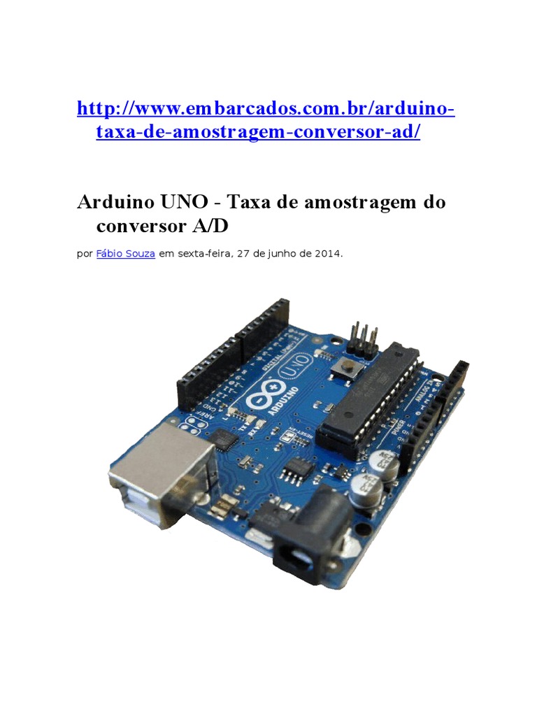 IMPORTANTE - Taxa Amostragem Conversor AD Arduino | PDF | Arduino | Conversor de analógico para ...
