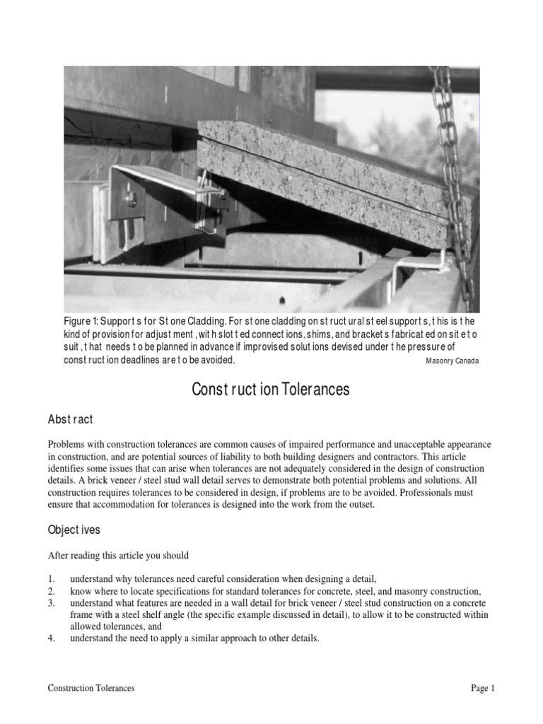 Construction Tolerances PDF | PDF