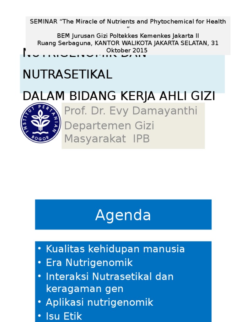 Aplikasi Nutrigenomik Dalam Bidang Ahli Gizi | PDF | Sains & Matematika