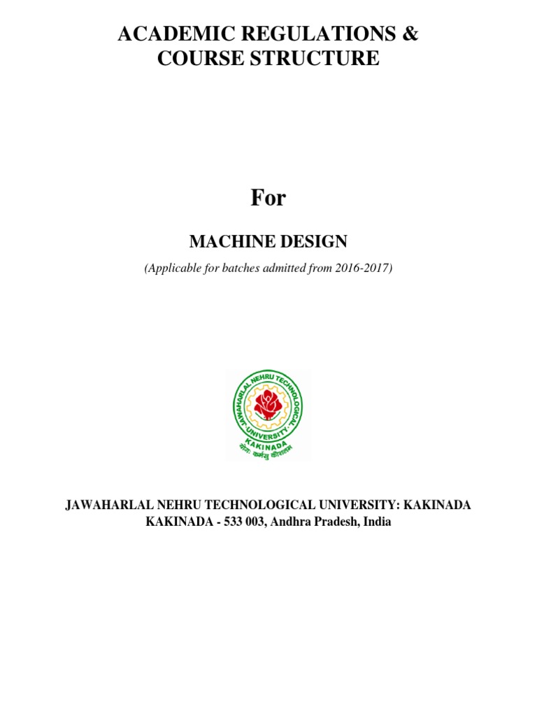 Jntuk M Tech r16 MD Syllabus PDF | PDF
