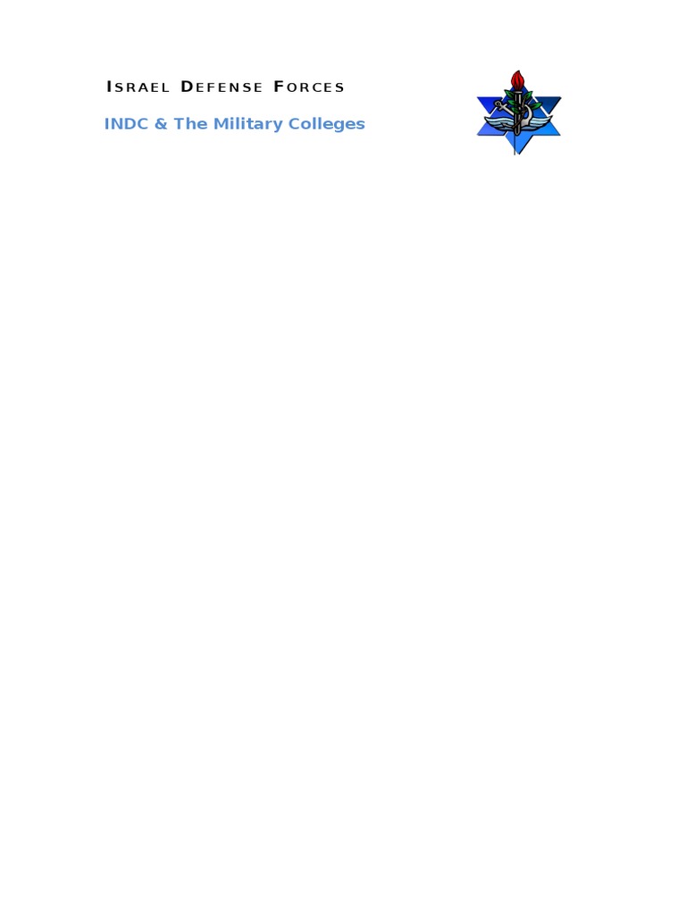 INDC & The Military Colleges: Srael Efense Orces | PDF