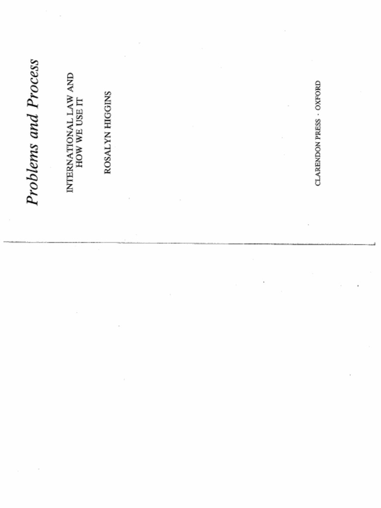 Chapter 1, Problems and Process by Rosalyn Higgins | PDF