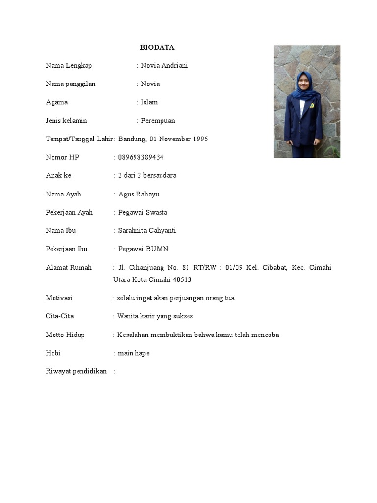 Contoh Biodata | PDF
