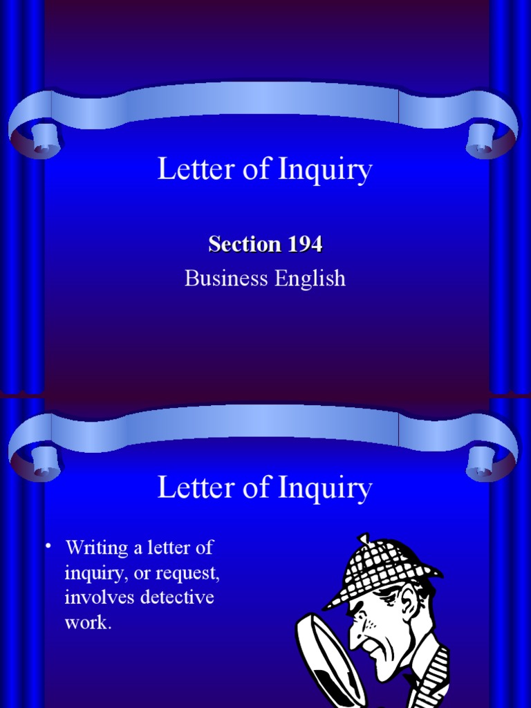 Letter of Inquiry | PDF