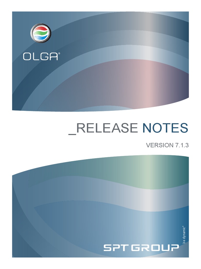 OLGA 7.1.3 Release Notes | PDF | Software Bug | Simulation