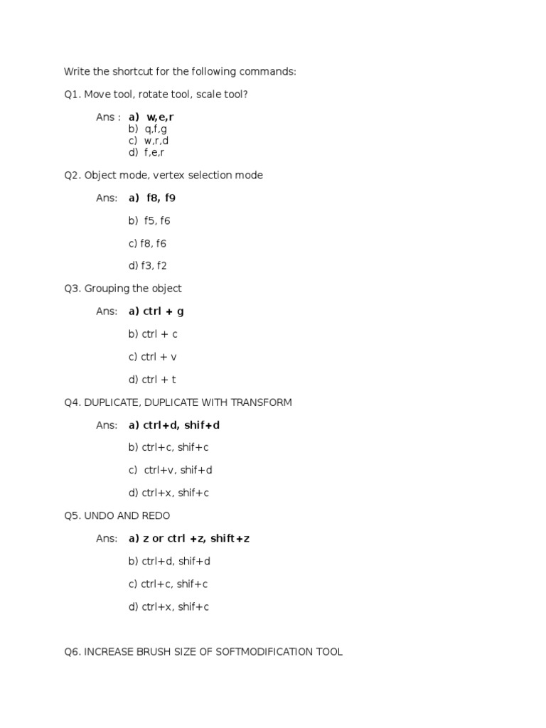 Maya Shortcut Commands Cheat Sheet | PDF