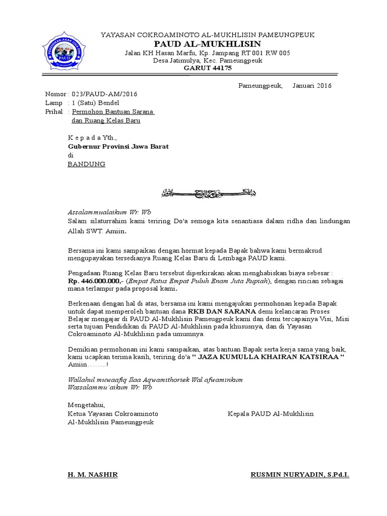 Cover Proposal Proyek Pembangunan Sekolah Nonformal | PDF