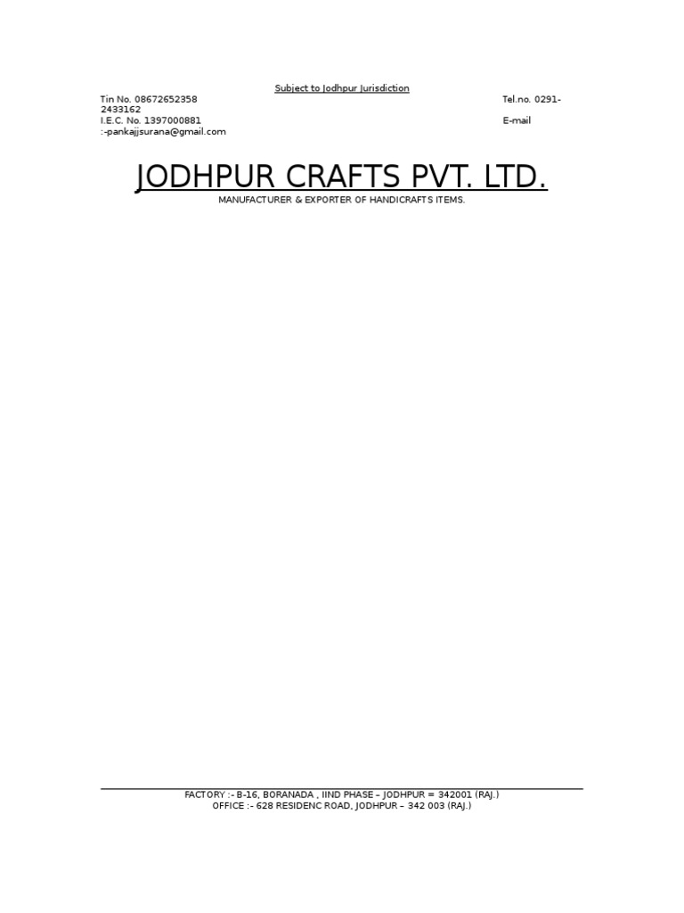 JCPL Letter Head | PDF