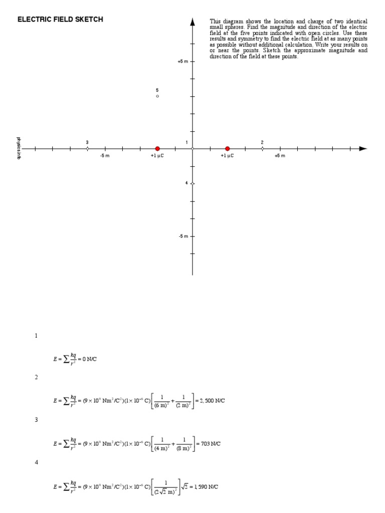 Electric Field Sketch: Calculating and Sketching the Electric Field ...