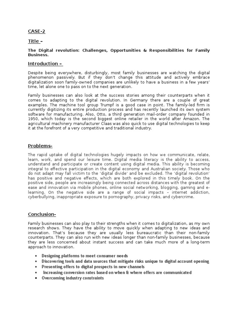 Case Study-Digital Revolution | PDF | Public–Private Partnership | Takeover