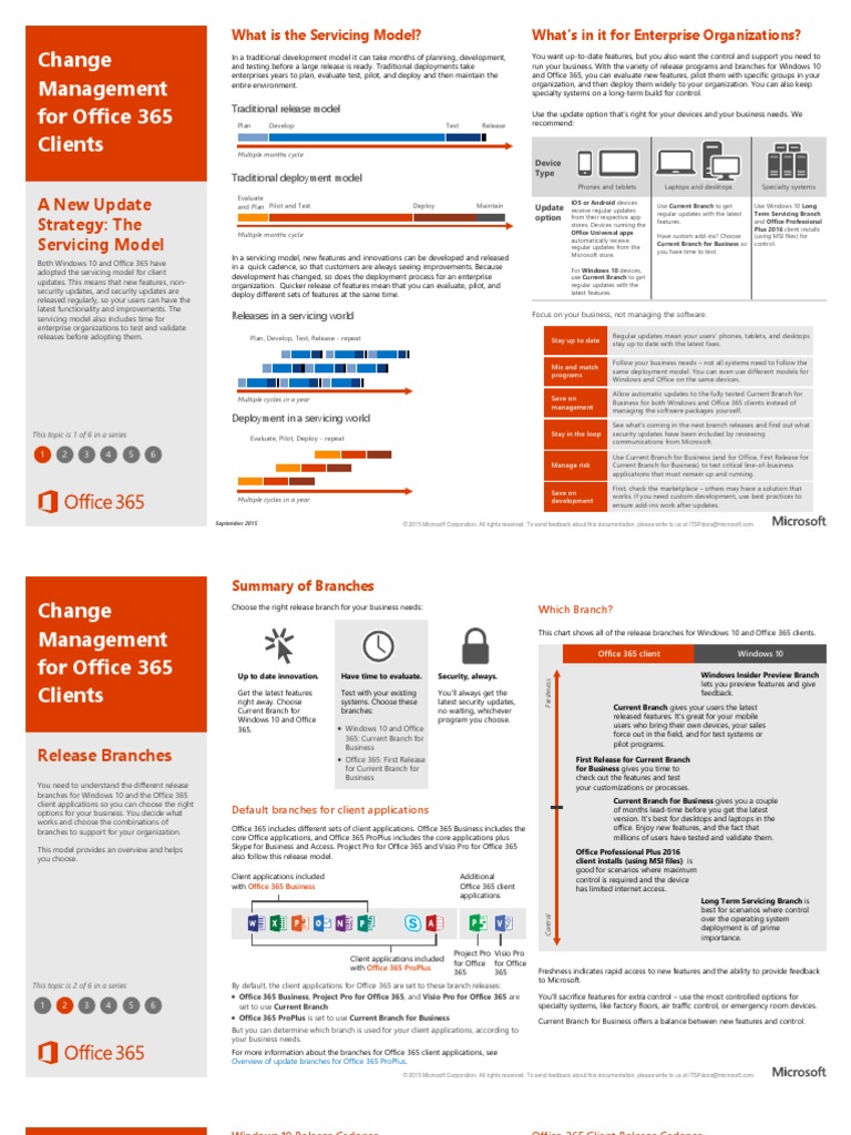 Change Management in Office 365 | PDF | Office 365 | Windows 10