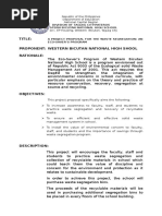 Clean and Green Program Project | PDF | Pollution | Natural Environment