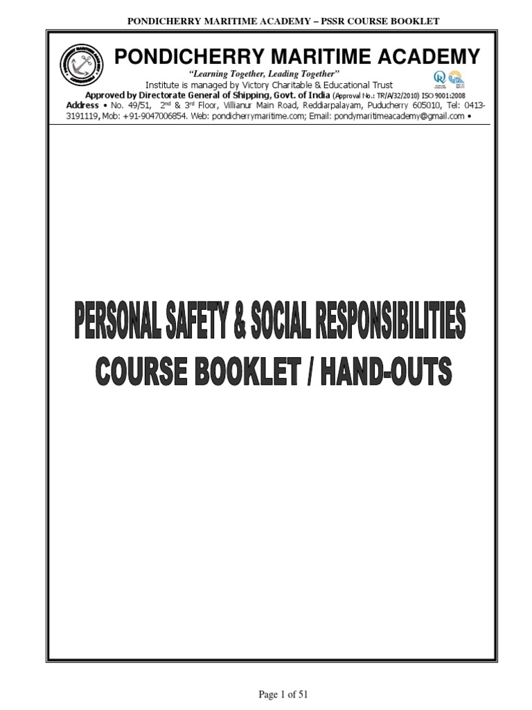 PSSR Course Overview at Pondicherry Academy | PDF | Communication ...