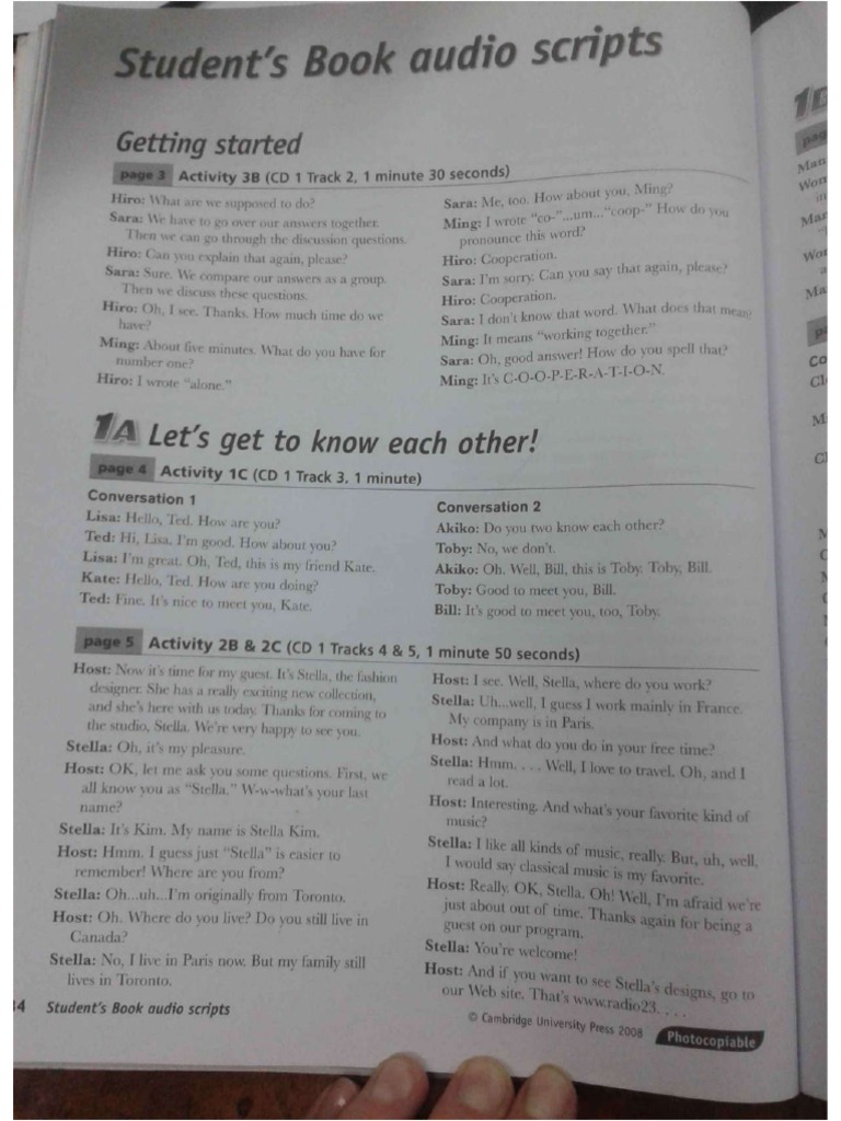 Lets Talk 1 - Audio Transcript | PDF