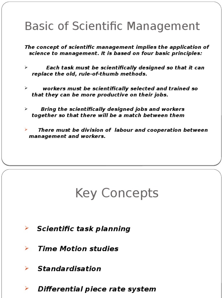 Scientific Management Essentials | PDF | Self-Improvement