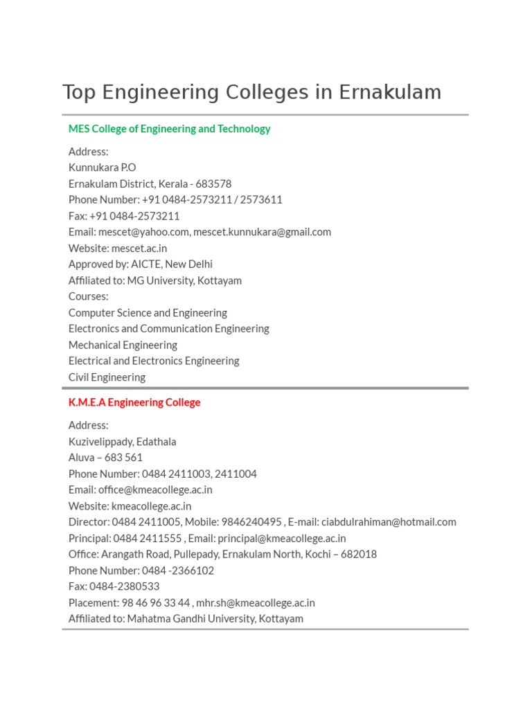 Engineering Colleges List | PDF | Engineering | Intellectual Works