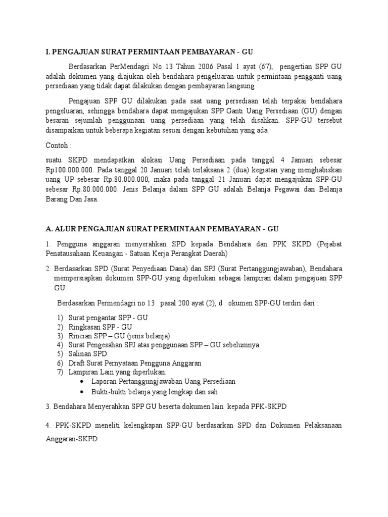 SPP, Sp2d, Dana Gu APBD (b6) - Akuntansi Pemerintahan | PDF