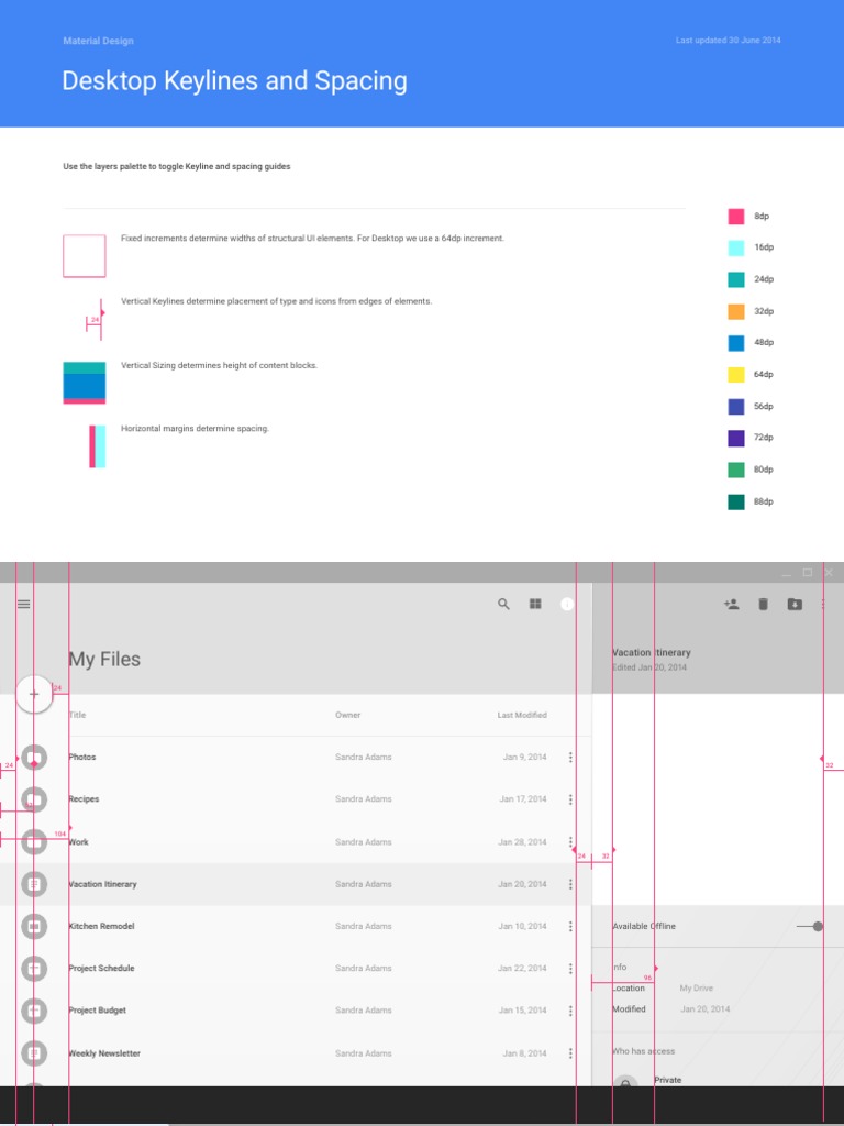UI Design Keylines & Spacing | PDF | Business