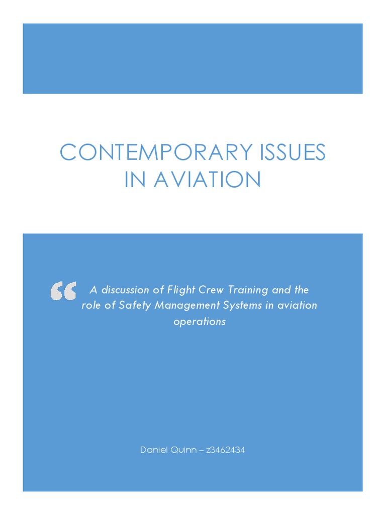 Safety Management Systems and Flight Crew Training PDF | PDF | Aviation ...