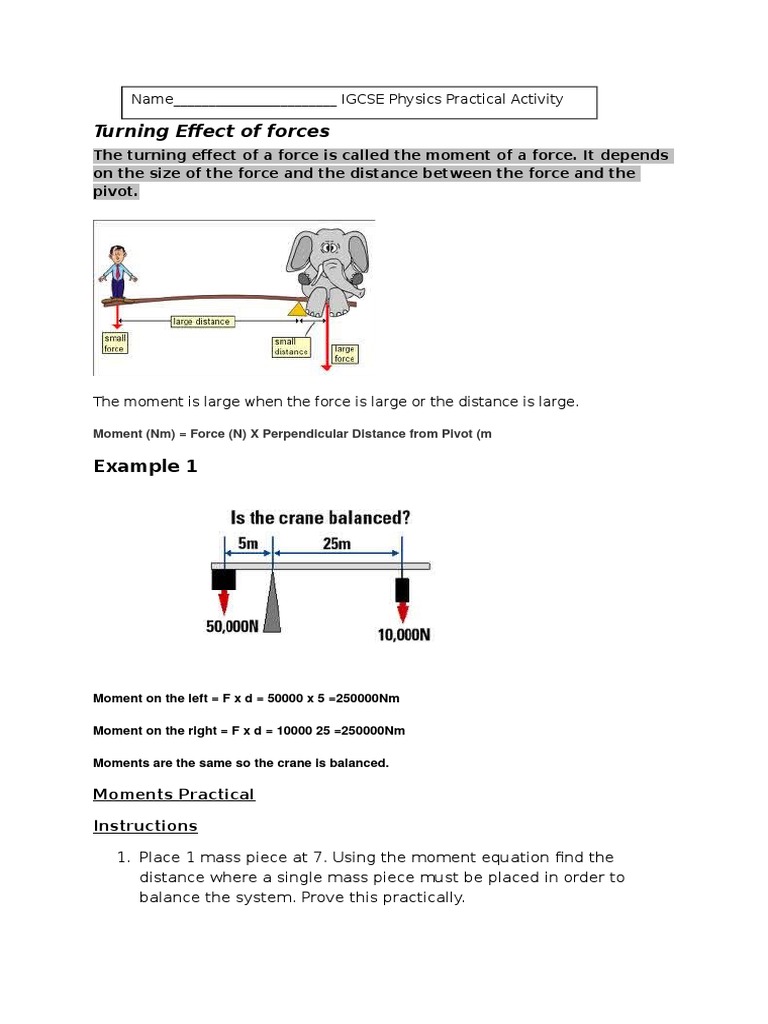 Turning Effect of Forces | PDF