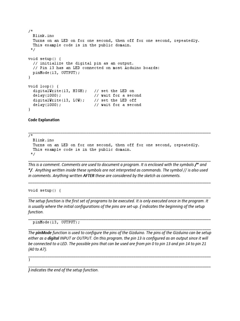 Code Explanation: /. Anything Written Inside These Symbols Are Not ...