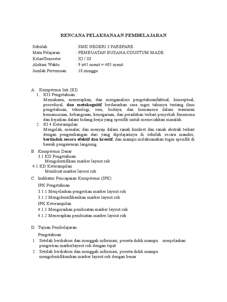 RPP K13 Perikanan | PDF