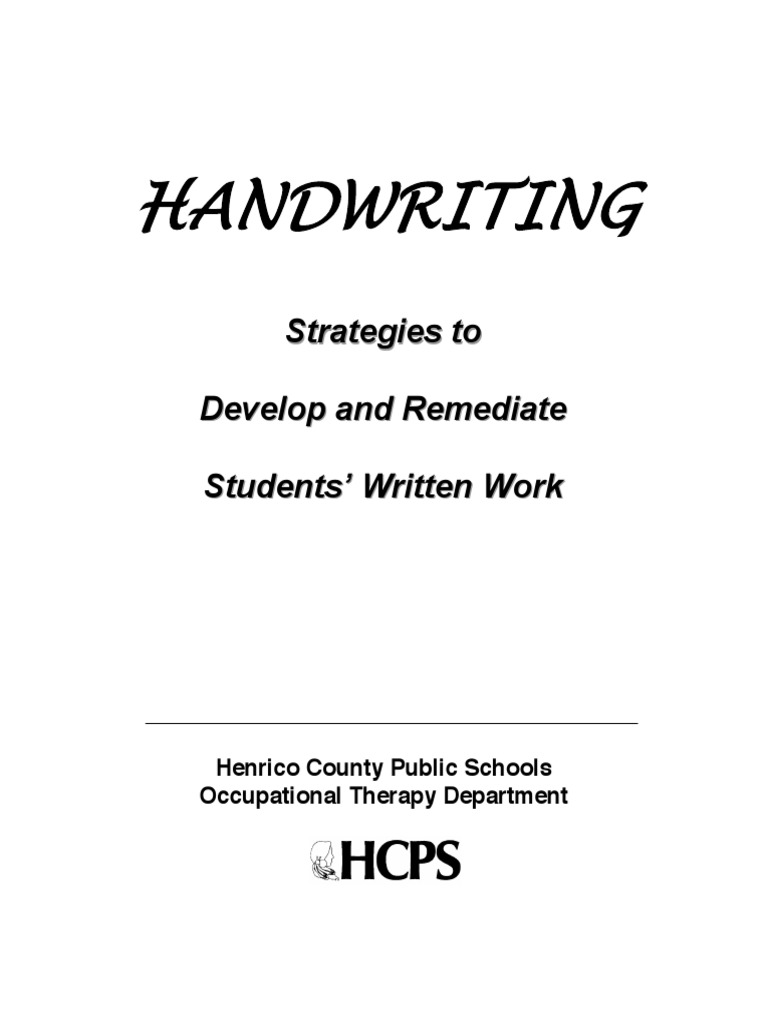 Handwriting Strategies | PDF | Chair | Individualized Education Program
