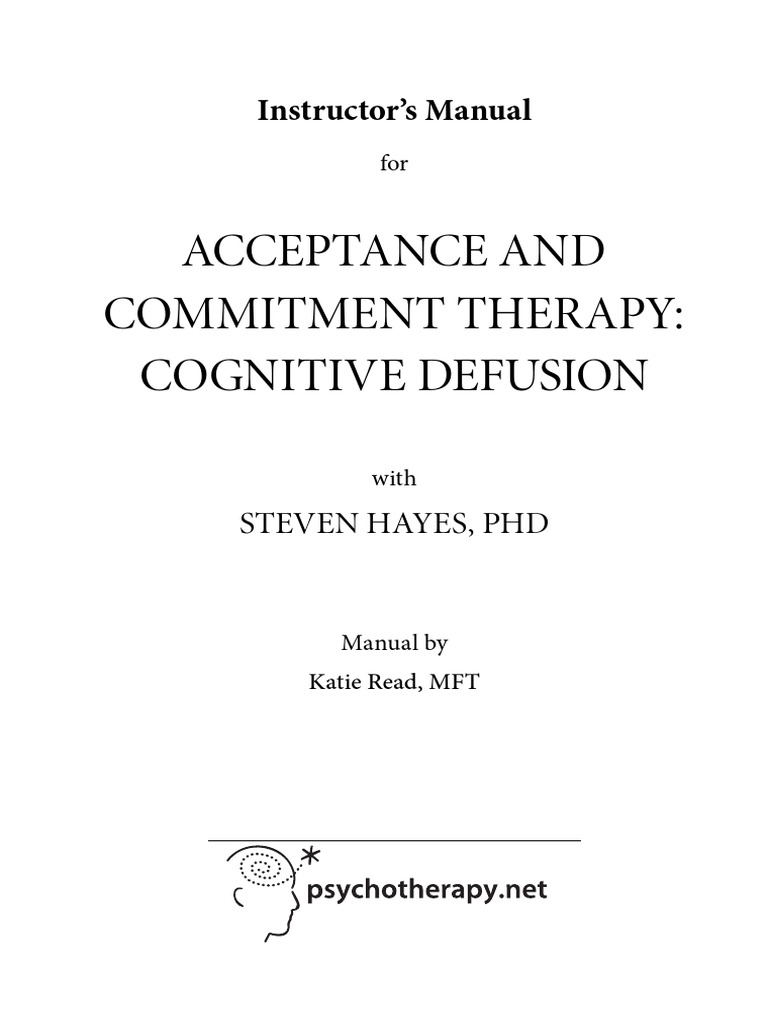 ACT - Manual de Terapia de Aceitação e Compromisso Steven Hayes PDF ...