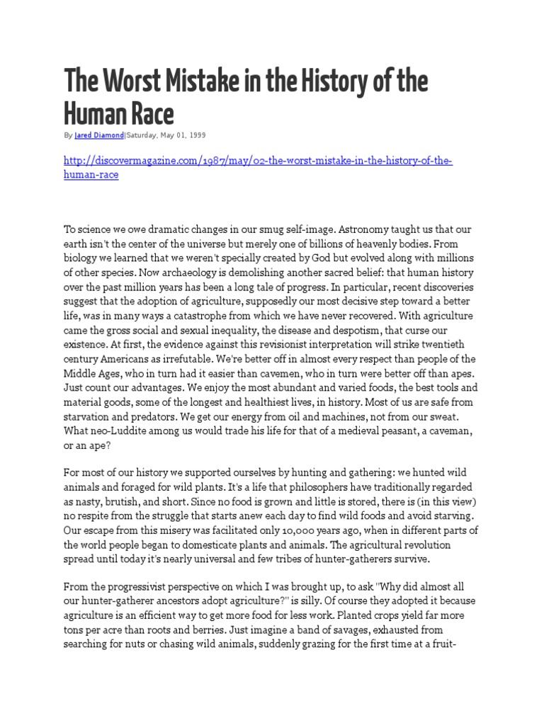 The Worst Mistake in The History of The Human Race HE 2 | PDF ...