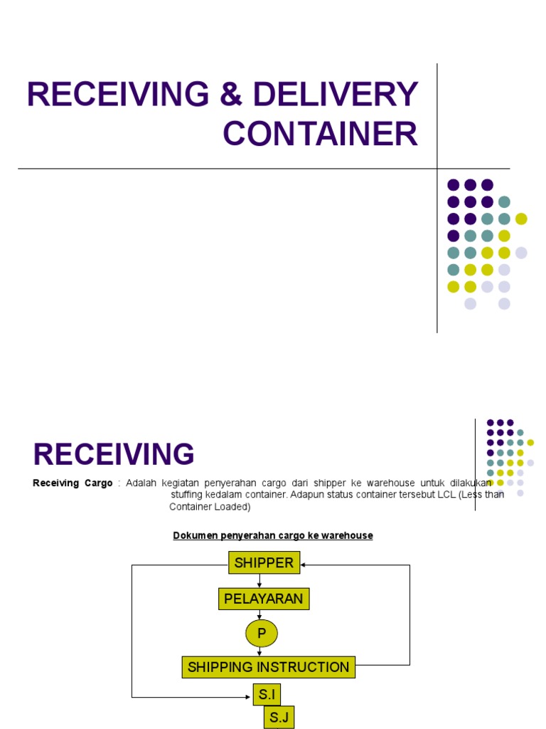 Proses Receiving & Delivery Kontainer | PDF