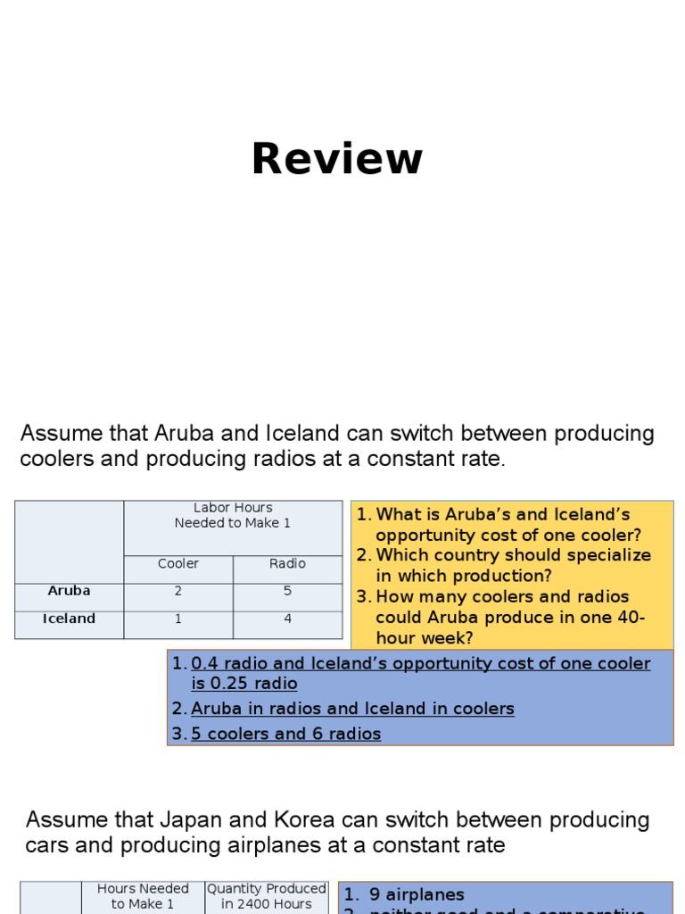 Economics PPF | Comparative Advantage | Scotland