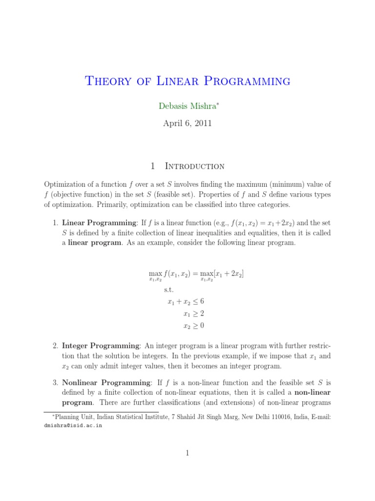 Leclin 112 | PDF | Linear Programming | Mathematical Optimization